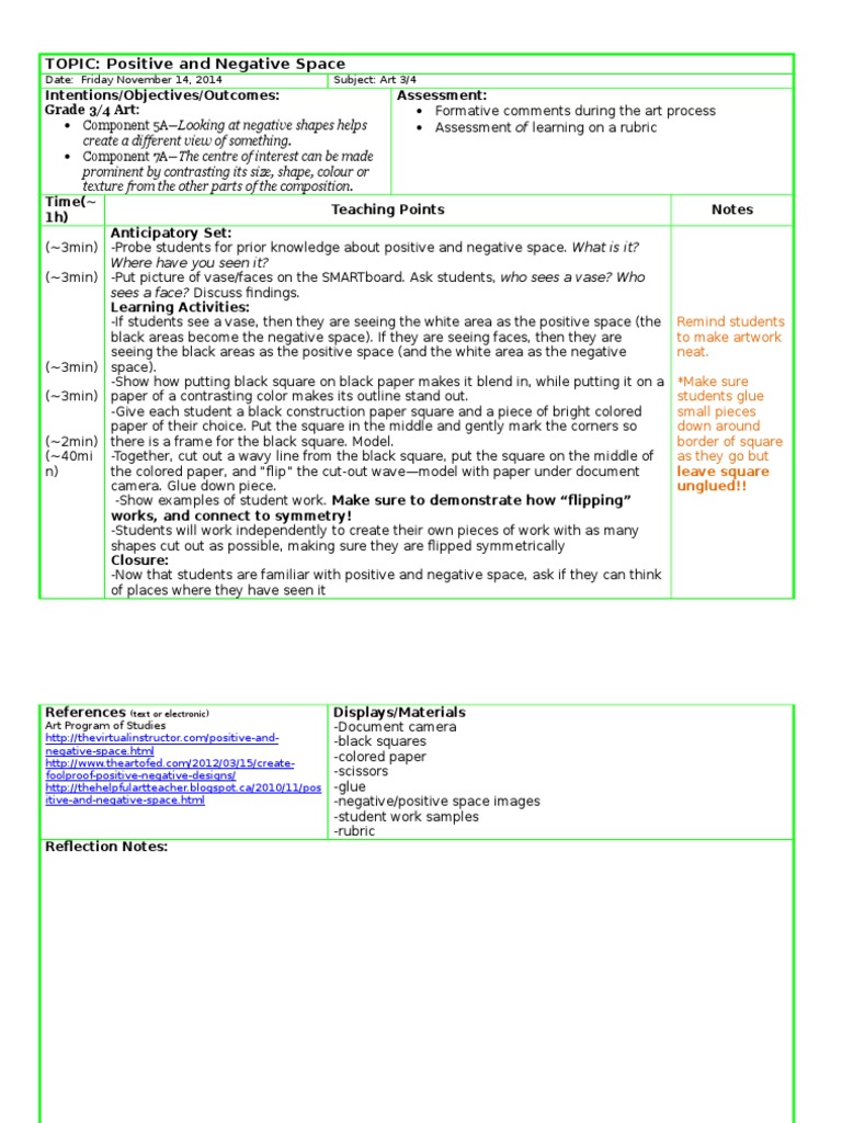 Positive and Negative Space | PDF | Educational Assessment | Cognition