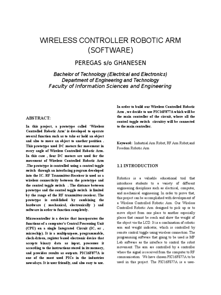 Technical Jurnal For Engineering Project | PDF | Instruction Set | Pic ...