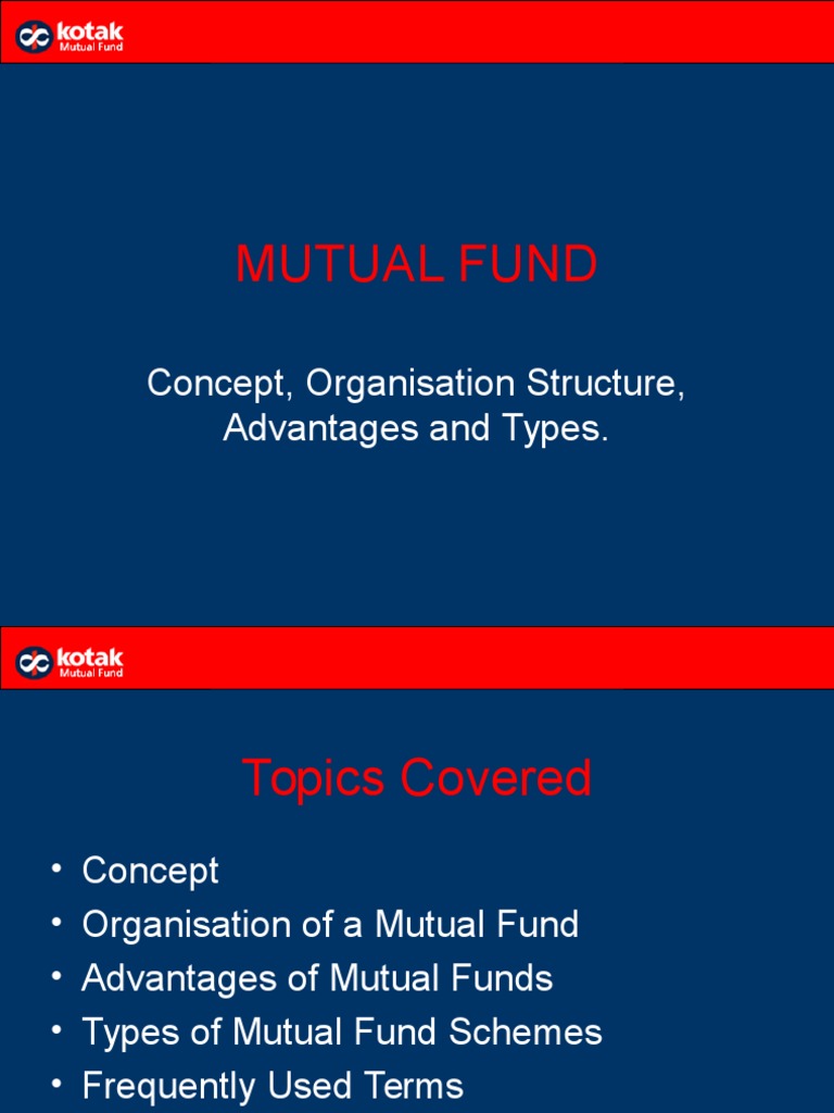 Mutual Fund: Concept, Organisation Structure, Advantages and Types ...