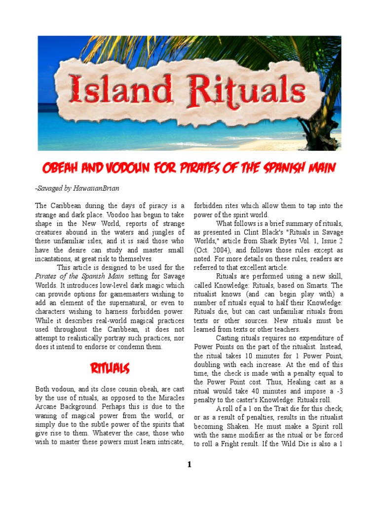 Island Rituals | PDF | Haitian Vodou | Magic (Paranormal)