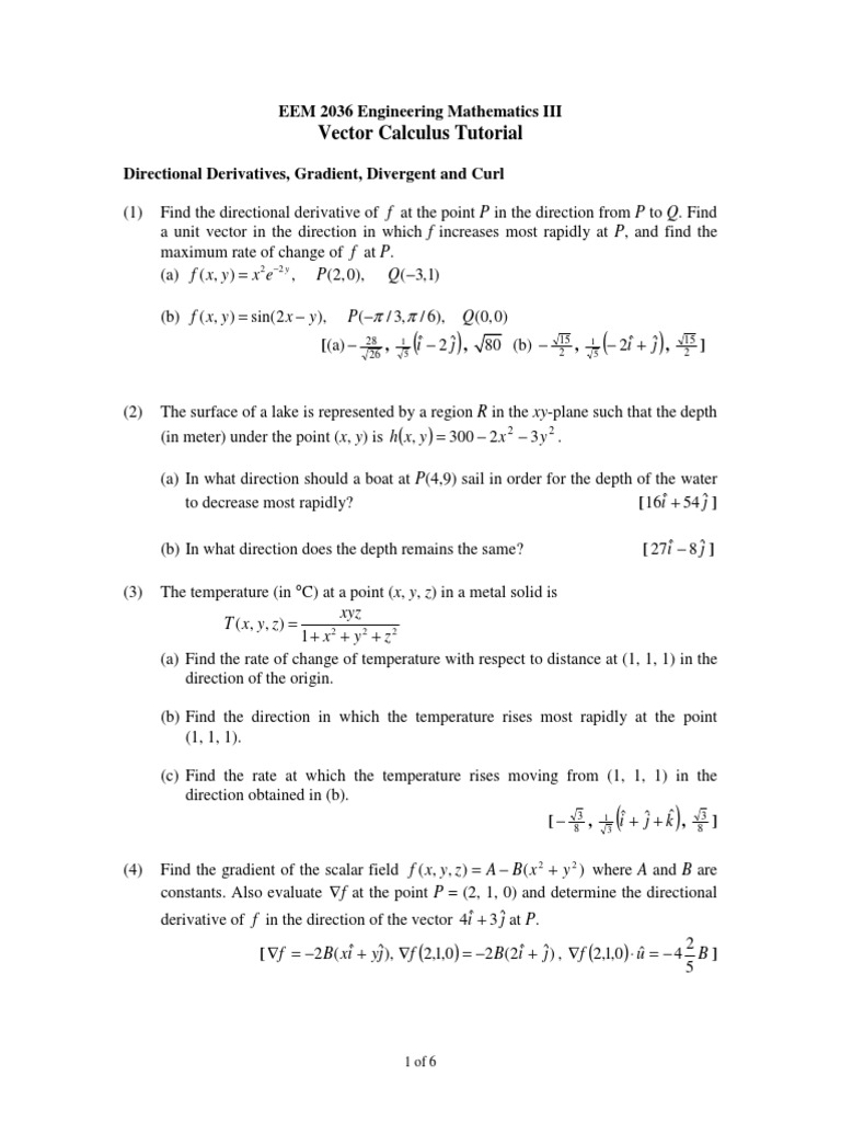 8221 - Tutorial 1 Line Integral | PDF | Gradient | Integral