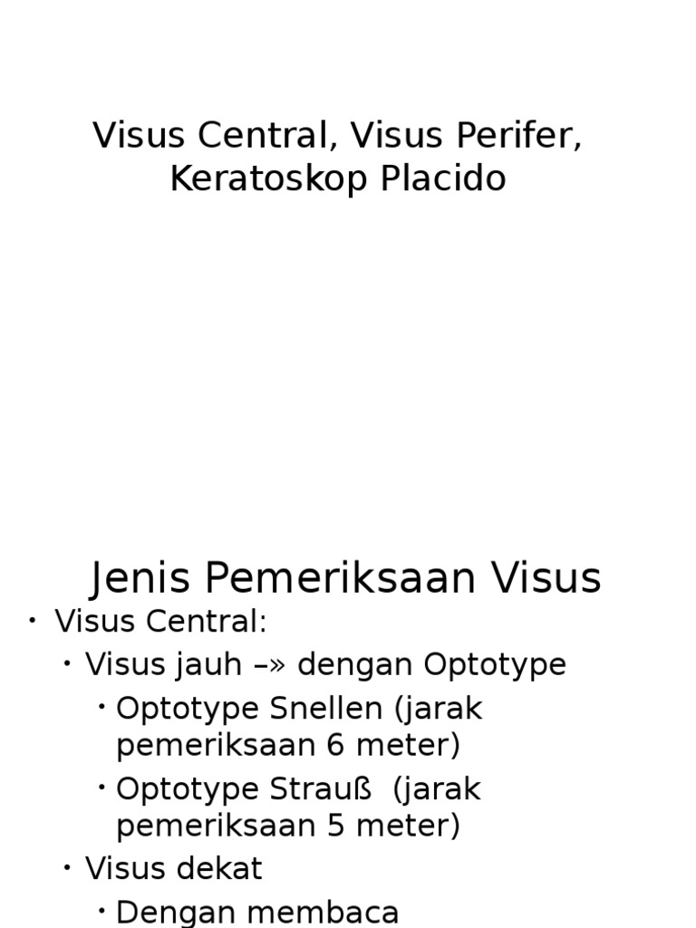 Pemeriksaan Visus Mata | PDF