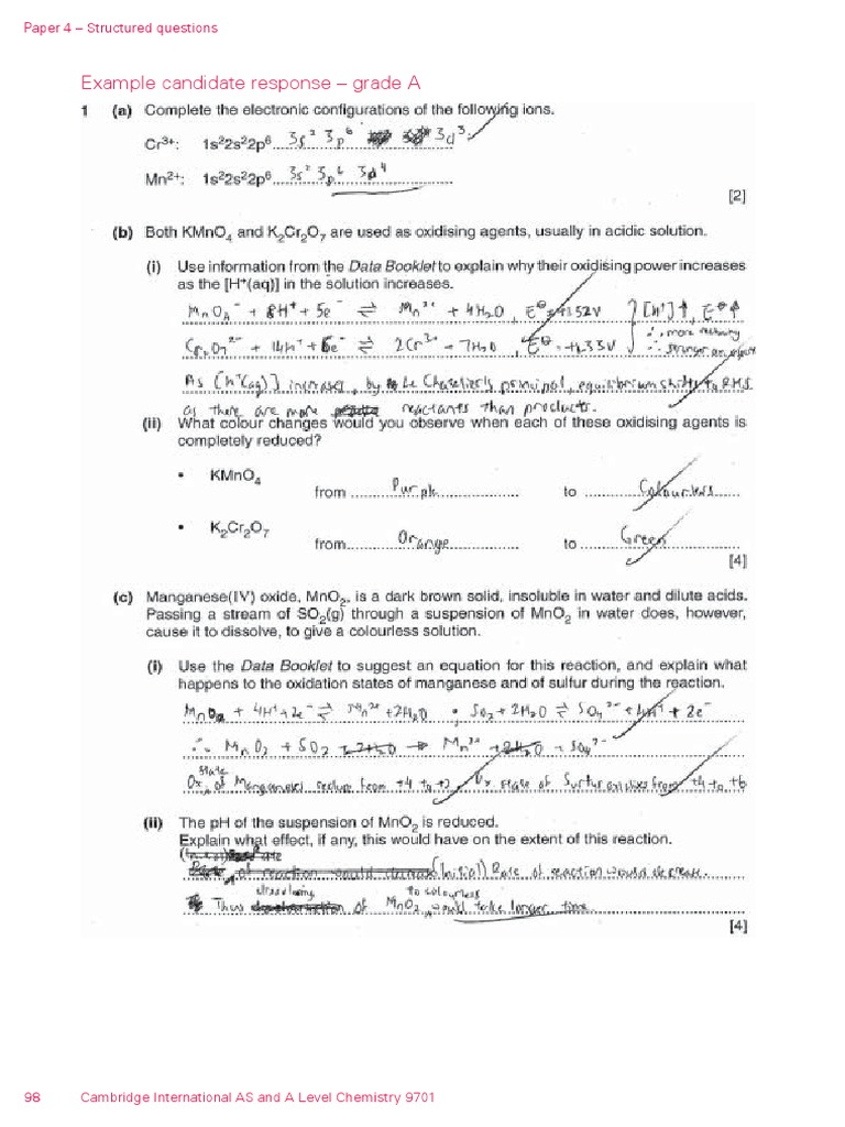 Example Candidate Response - Grade A: Cambridge International AS and A ...