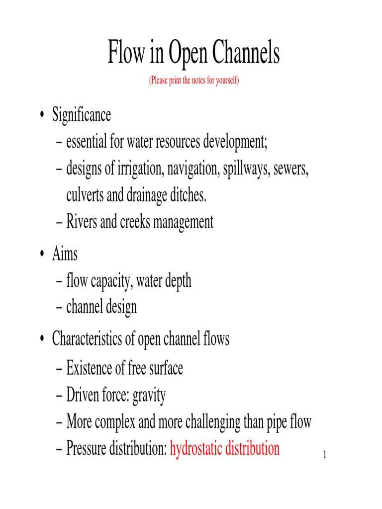 5. Open Channel Flow | Reynolds Number | Fluid Dynamics | Free 30-day ...