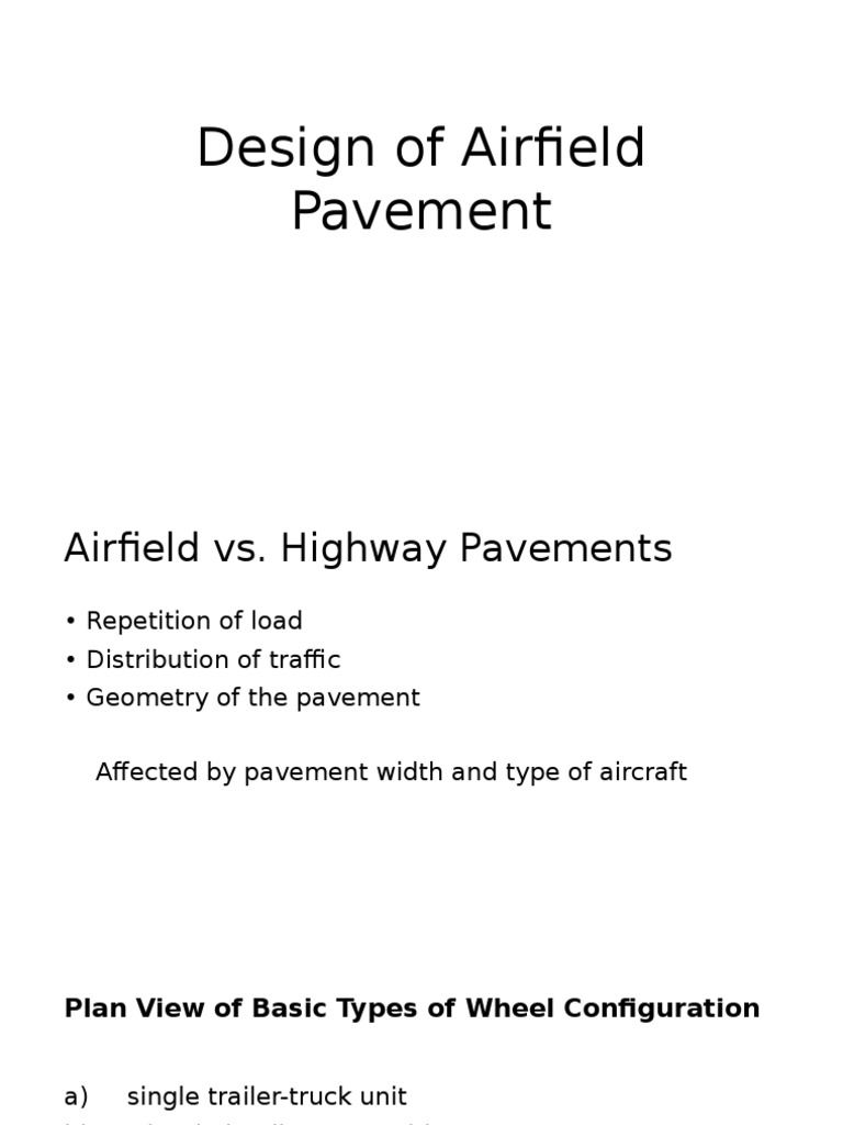 Design of Airfield Pavements: Considerations for Rigid Pavement Design ...