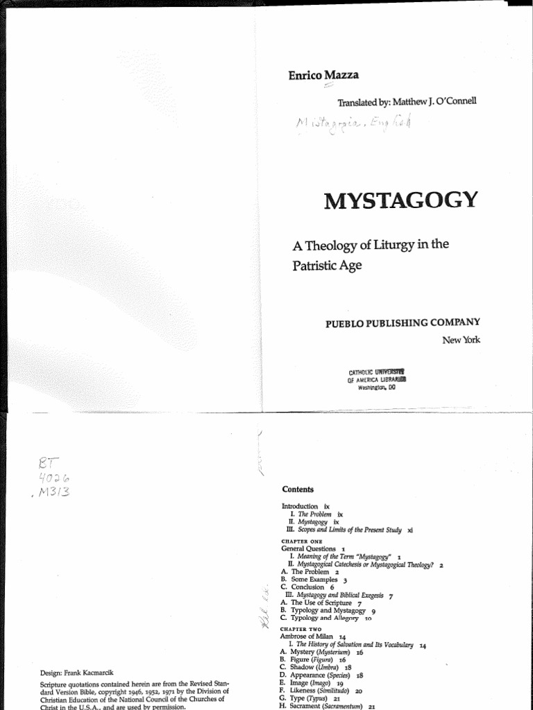 Mazza Mystagogy Ambrose | PDF