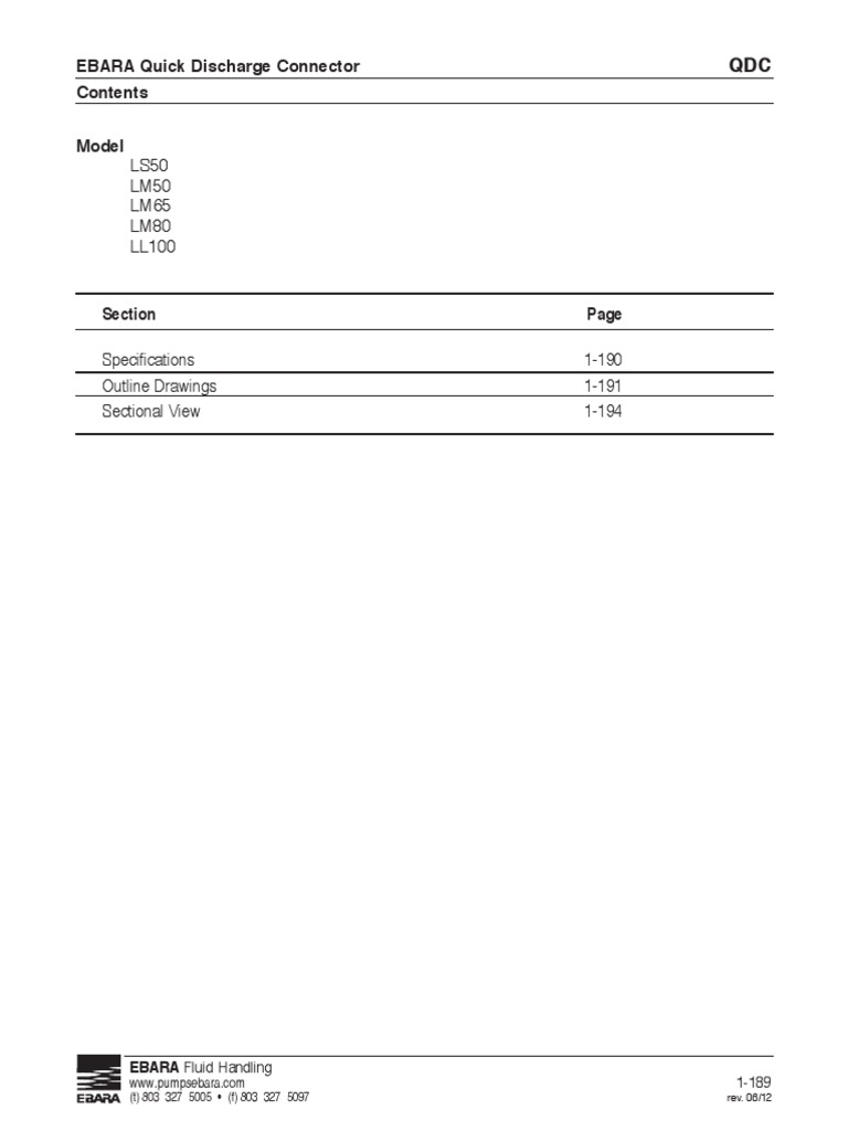 EBARA Quick Discharge Connector Dsu Dshu QDC | PDF | Screw | Stainless ...