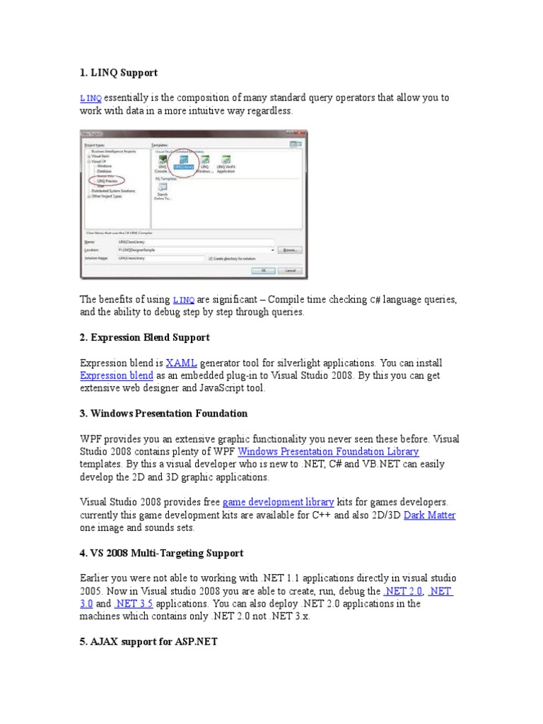 LINQ Support: Xaml Expression Blend | PDF | Microsoft Visual Studio | Extensible Application ...