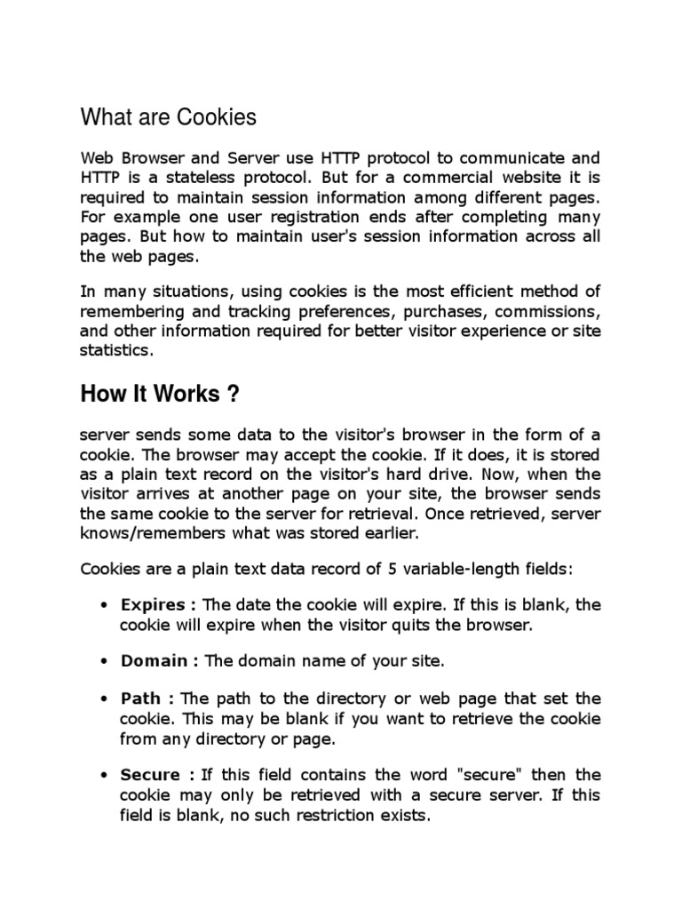 Javascript Cookies Pdf Cookie Websites