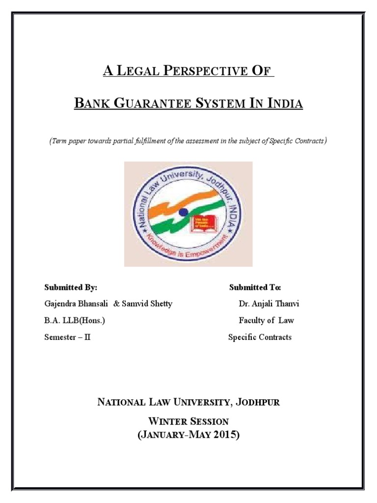 Bank Guarantees in India | PDF | Guarantee | Civil Law (Legal System)