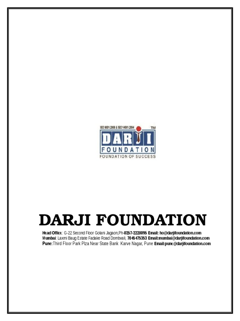 Darji Foundation Report | Download Free PDF | Further Education ...