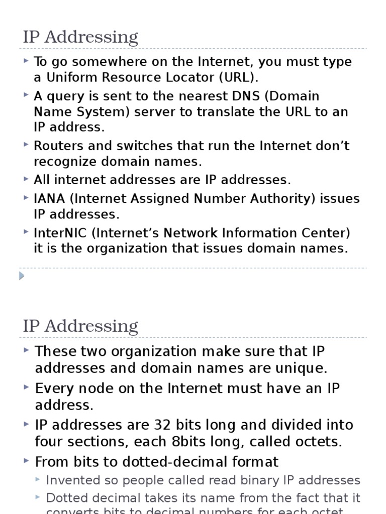 IP Addressing scheme | Ip Address | Domain Name System