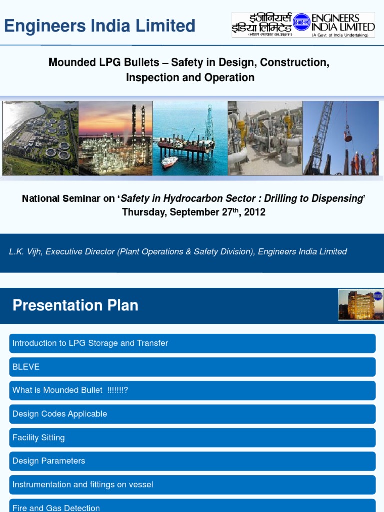 Mounded LPG Bullets - EIL | PDF | Liquefied Petroleum Gas | Chemical ...