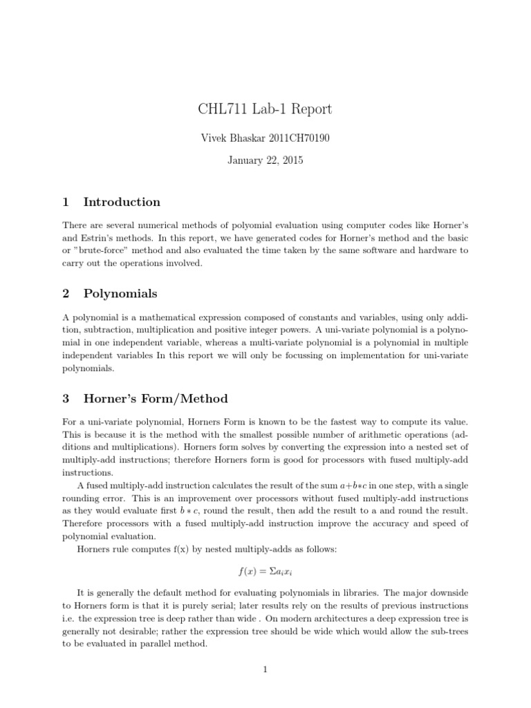 Horner Function Python | Download Free PDF | Polynomial | Algebra