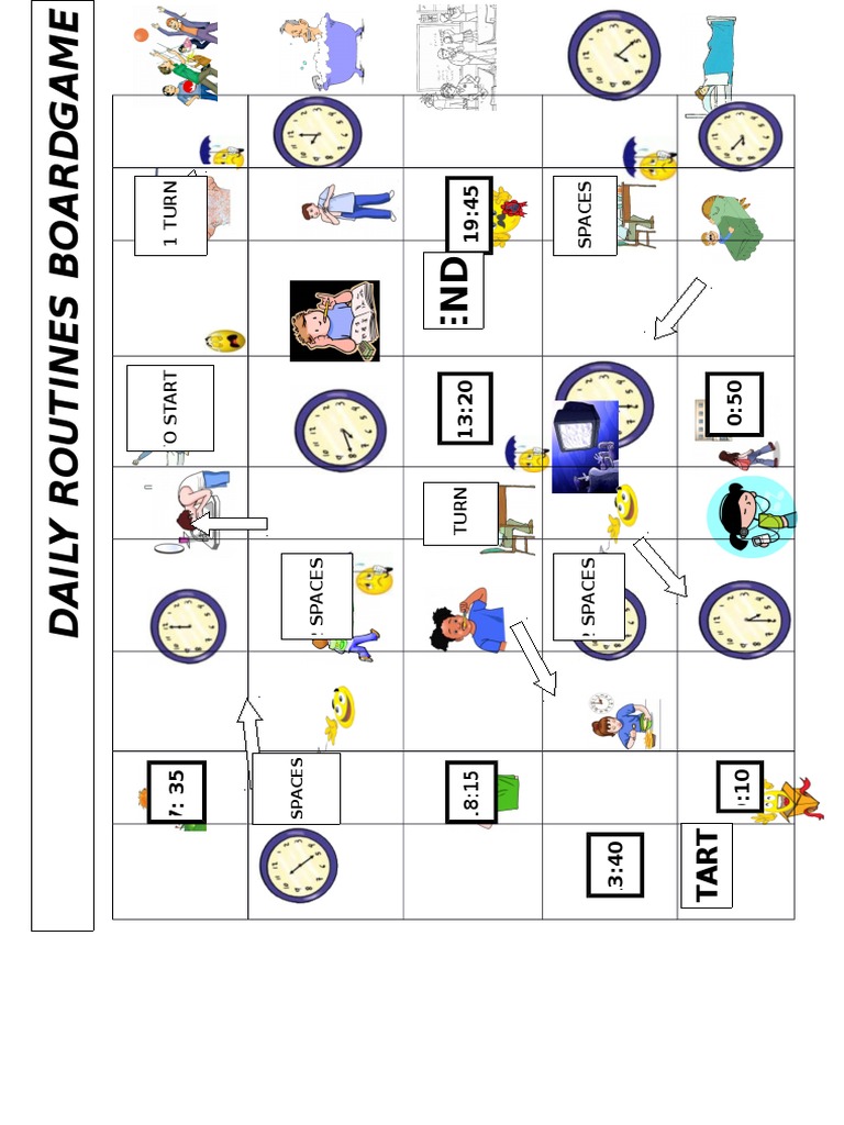 Daily Routines Board Game Instructions | PDF
