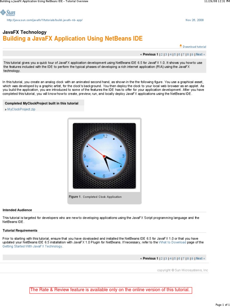 Building A Javafx Application Using Netbeans Ide Pdf Net Beans Applications And Software