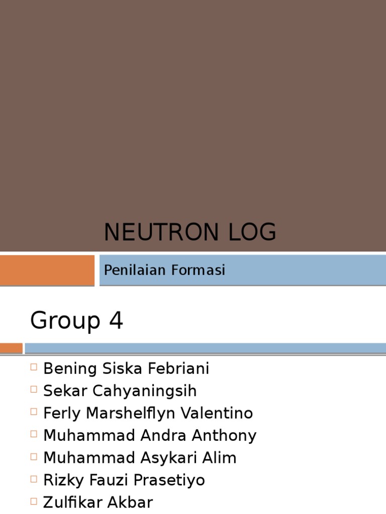Neutron Log | PDF
