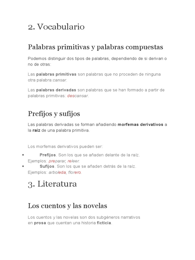Tema 8 Lengua | PDF | Verbo | Cuentos