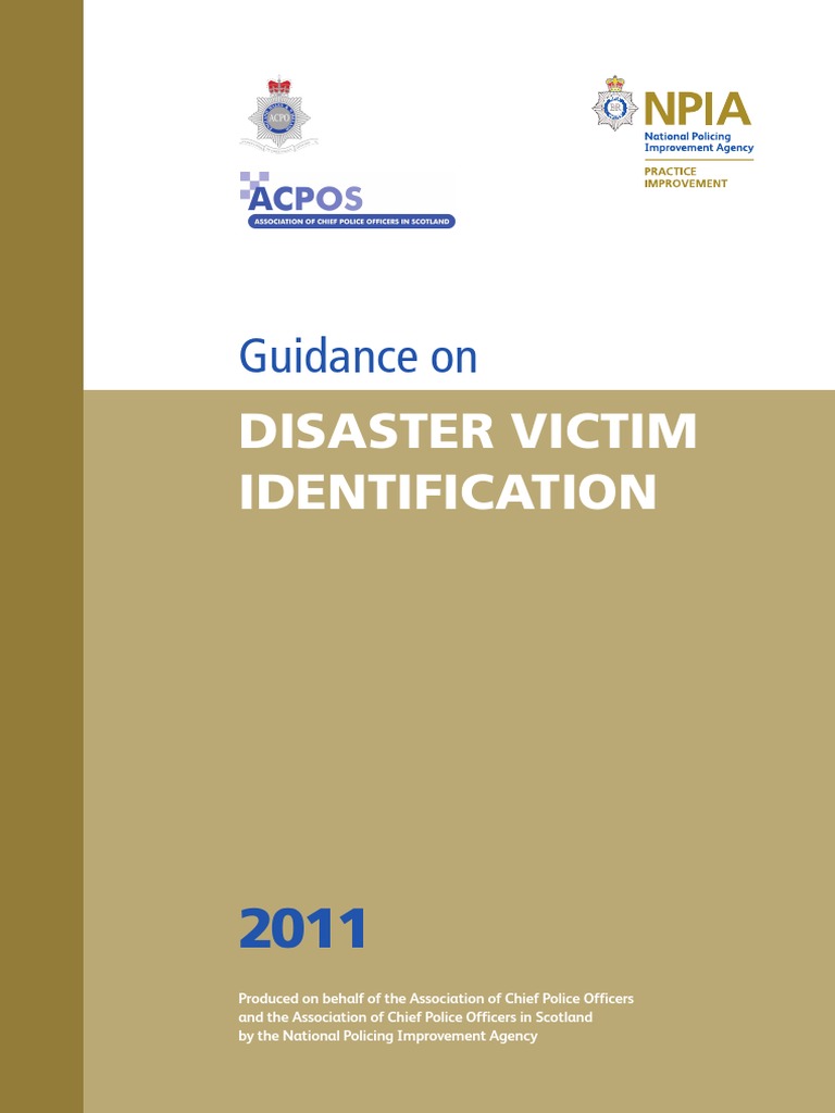 Disaster Victim Identification 2011 Guidance | PDF | Coroner | Law ...