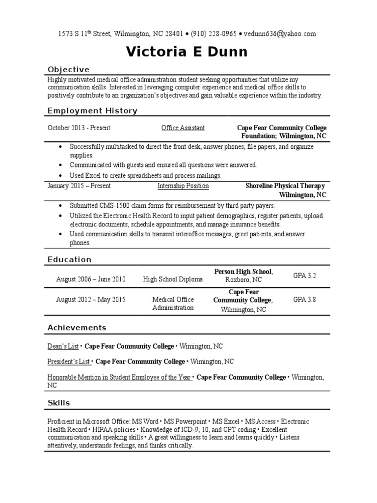 Victoria Dunn Resume | PDF | Business