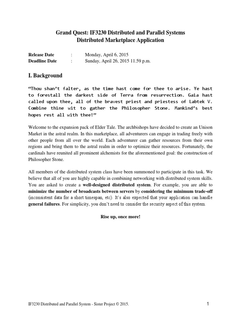 Distributed System Assignment (IF3230) | PDF | Port (Computer ...