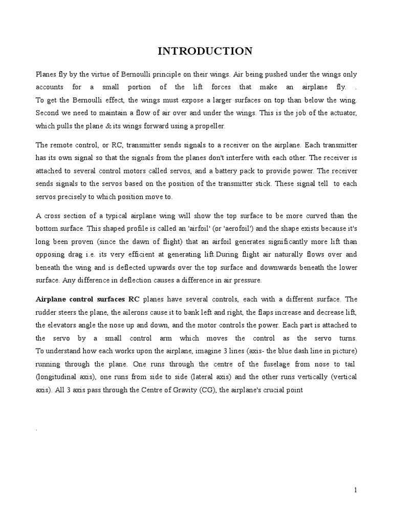 Airplane Control Surfaces RC Planes Have Several Controls, Each With A ...