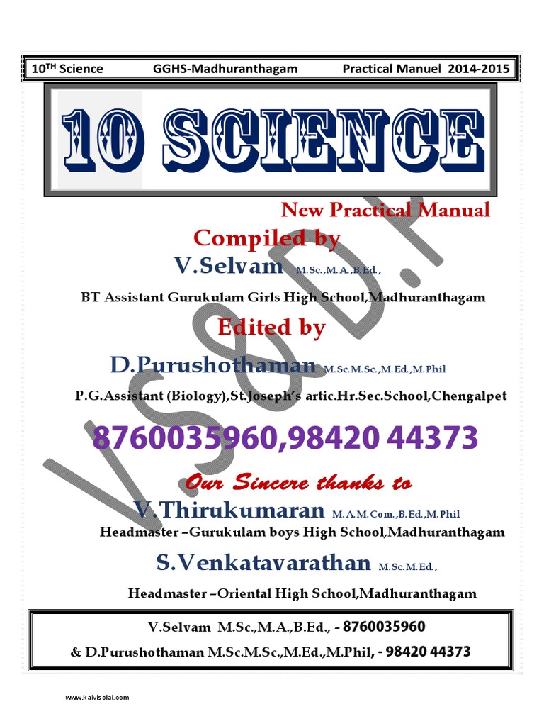 Science Practicals NEW | PDF | Science & Mathematics