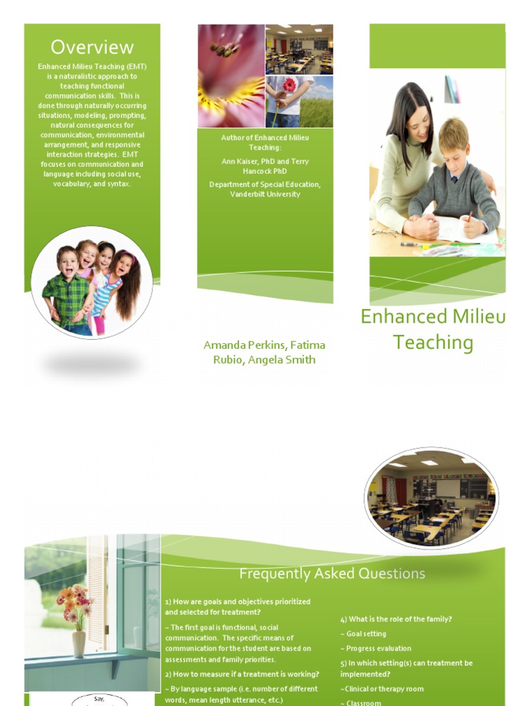 Enhanced Milieu Teaching Overview | PDF | Self-Improvement | Wellness
