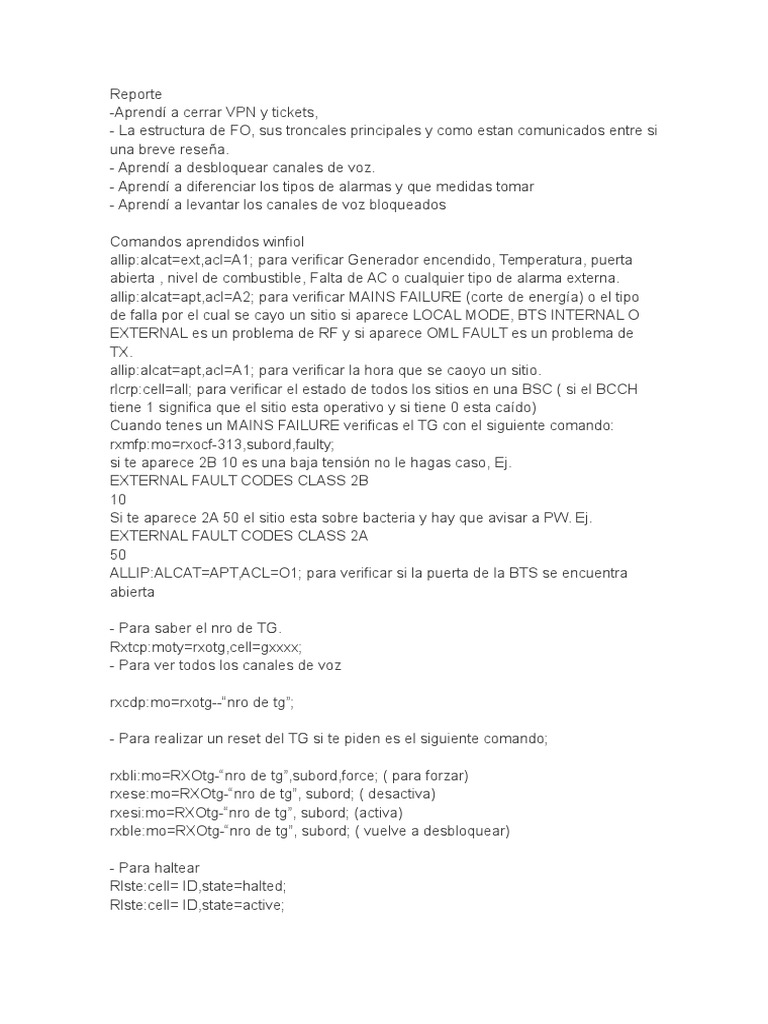 Comandos Winfiol | PDF | Informática | Tecnología
