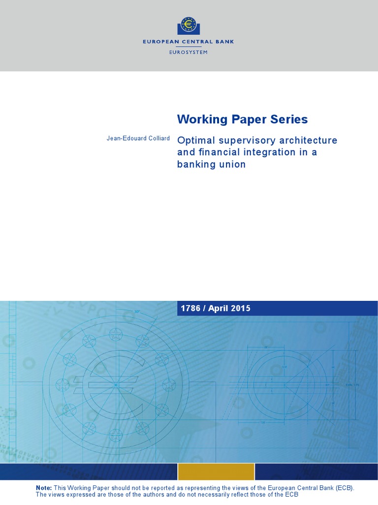 ECB Working Papers | PDF | European Central Bank | Banks