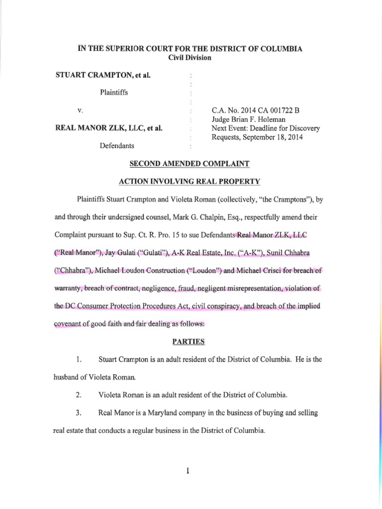 Crampton Lawsuit | PDF