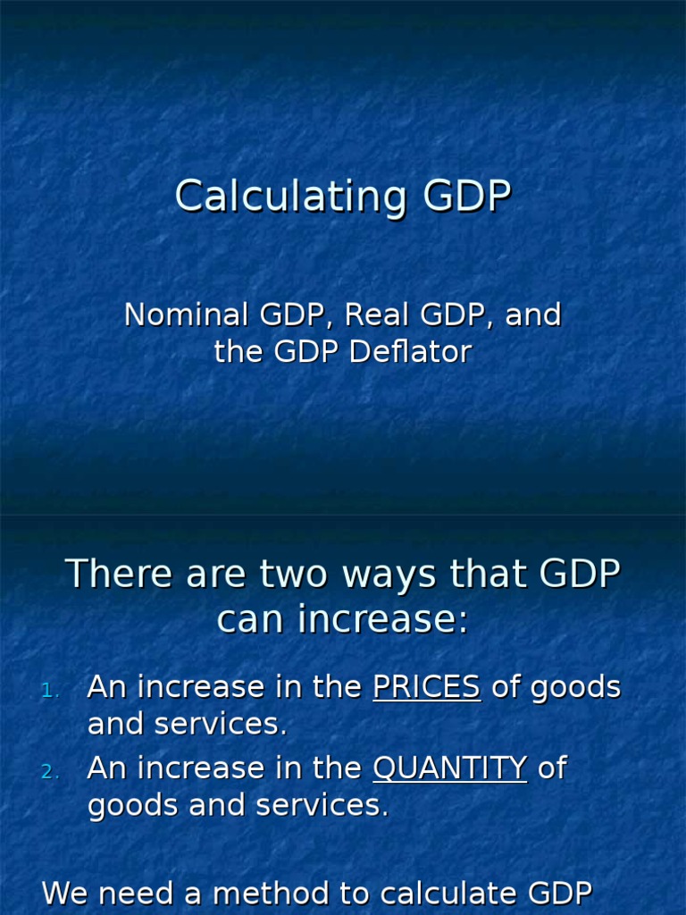 Calculating GDP | PDF