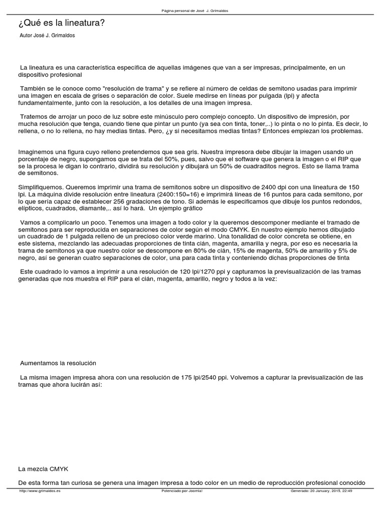 Lineatura en impresión: guía esencial | PDF | Resolución de pantalla ...