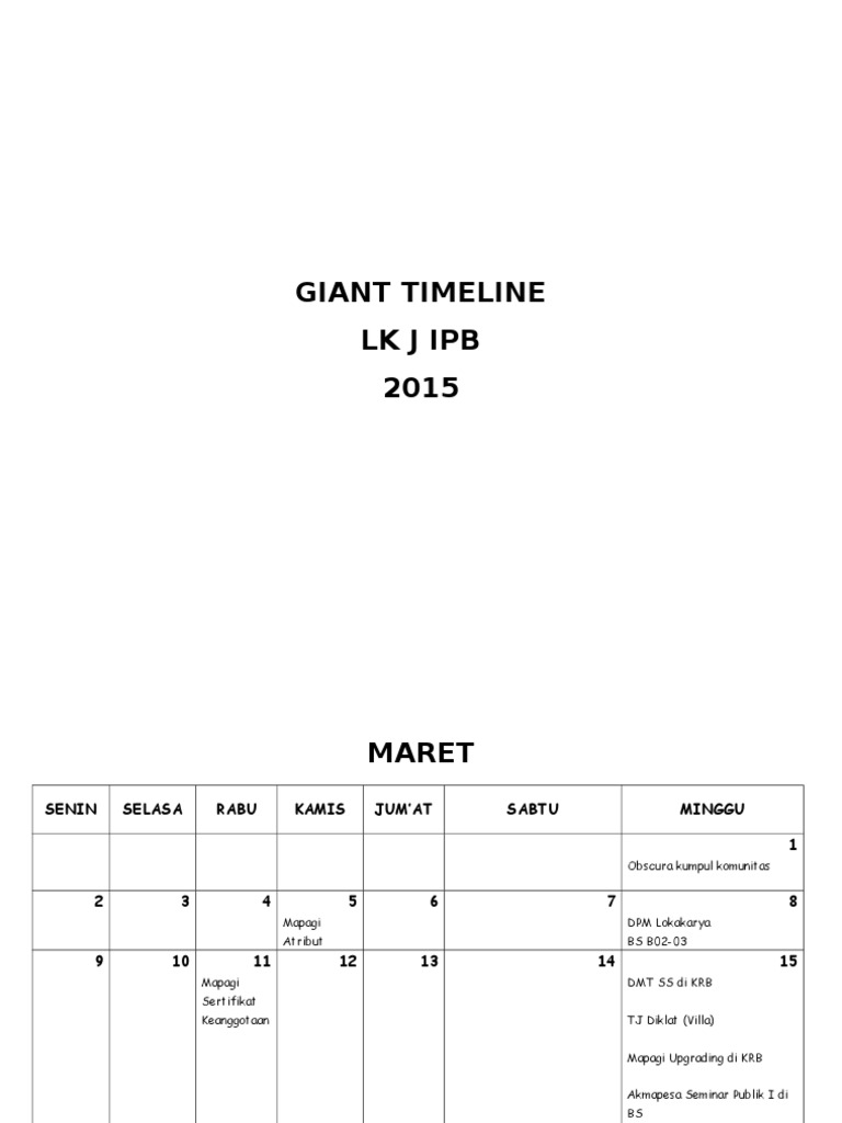 Giant Timeline of Events 2015 | PDF