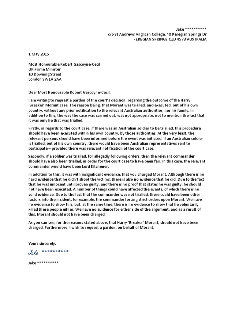 Morant Letter | PDF