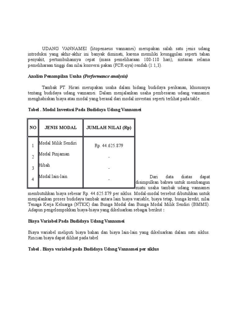 Contoh Proposal Usaha Budidaya Udang Vaname - Peran Sekolah
