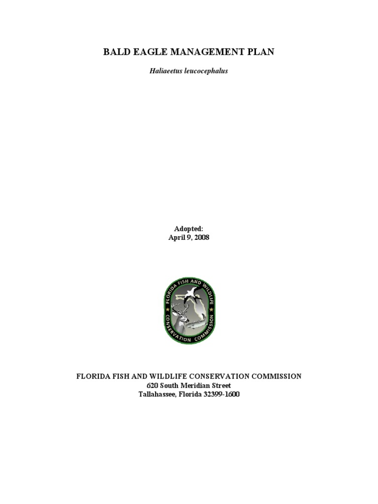 Bald Eagle Management Planfor Florida, 2008 | PDF | Bald Eagle | United ...