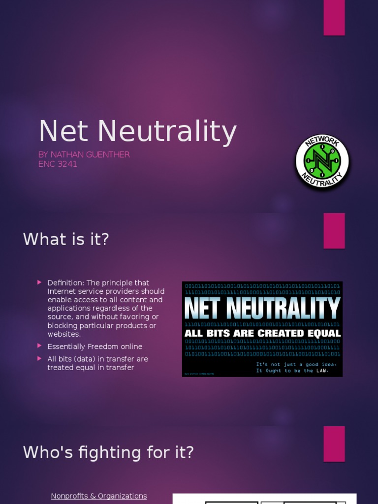 Understanding Net Neutrality in ENC 3241 | PDF | Politics | Computers