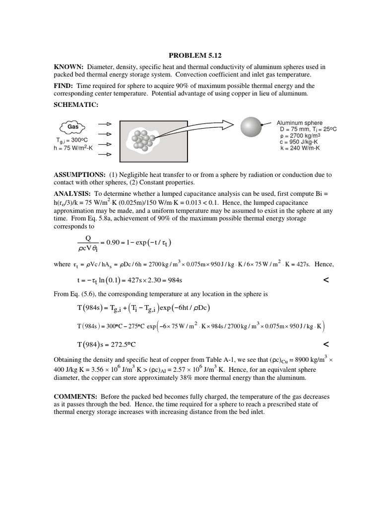 Hw5 Solutions | PDF | Thermal Conduction | Heat Transfer