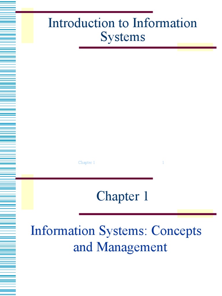 Introduction to Information Systems: An Overview of Key Concepts, Types ...