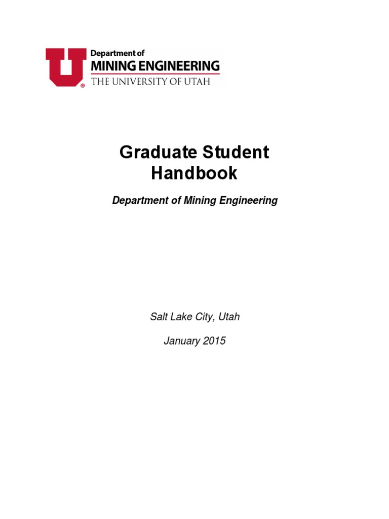 Graduate Student Handbook: Department of Mining Engineering | Download ...