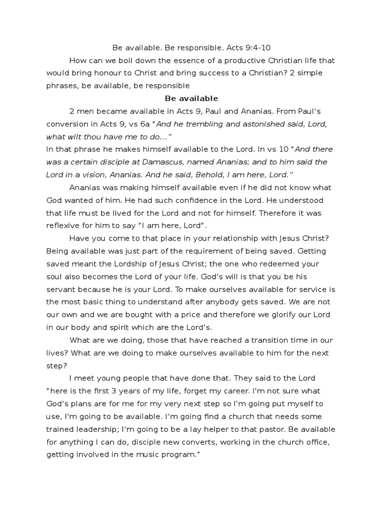 Chapel Hour DR Bob Jones III | PDF | Acts Of The Apostles | Jesus