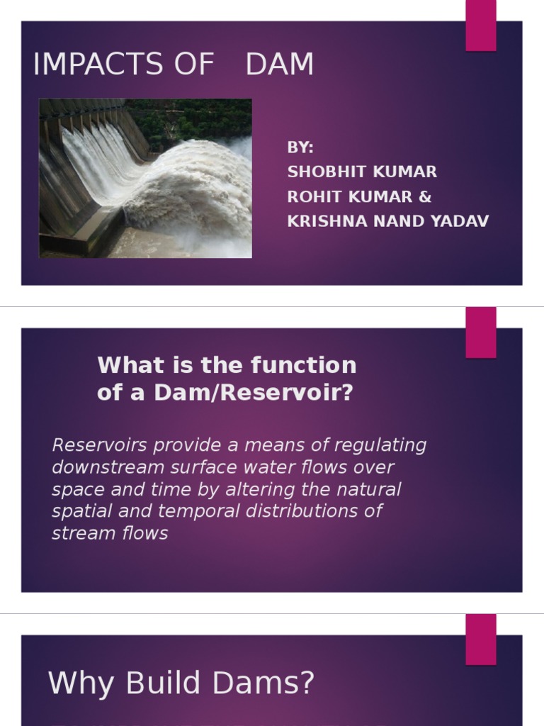 Impacts of Dam | PDF | Hydroelectricity | Reservoir