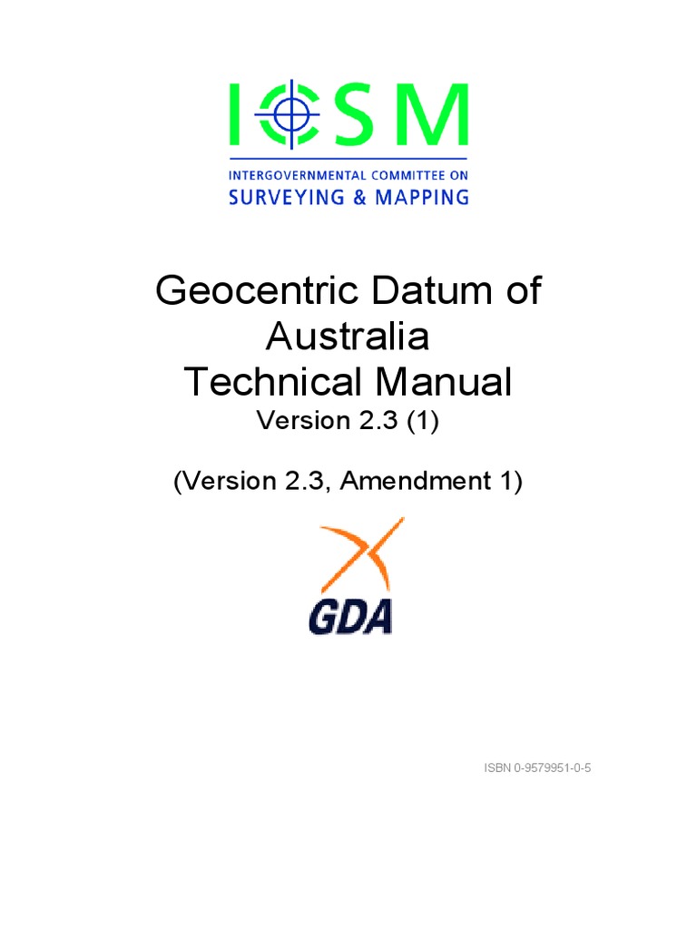 Geocentric Datum of Australia Manual | PDF | Latitude | Geodesy