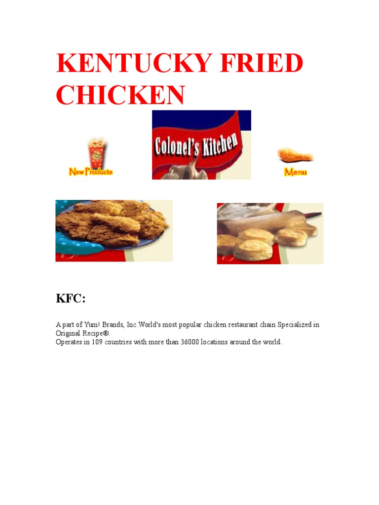Kentucky Fried Chicken | PDF | Fast Food Restaurants | Business