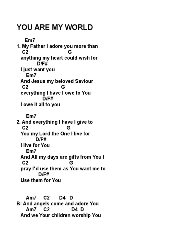 You Are My World | PDF