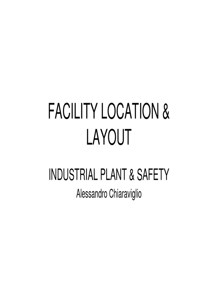 03 - Facility Location and Layout | PDF | Strategic Management | Inventory