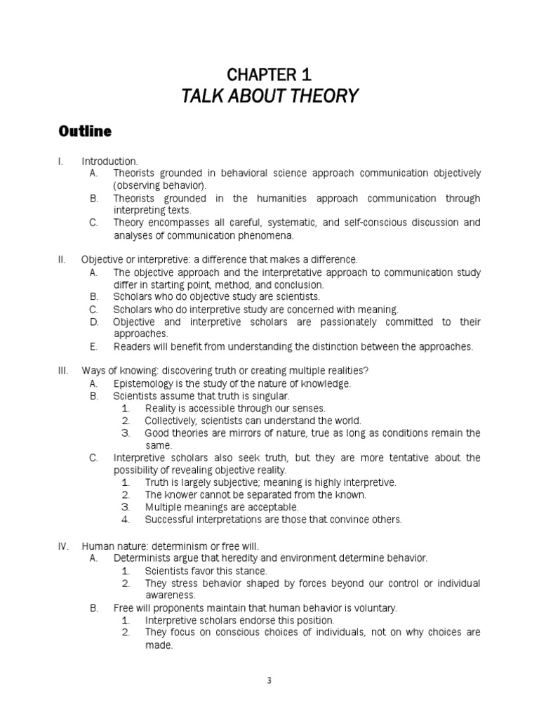 Communication Theory: Objective vs. Interpretive | PDF | Experiment ...
