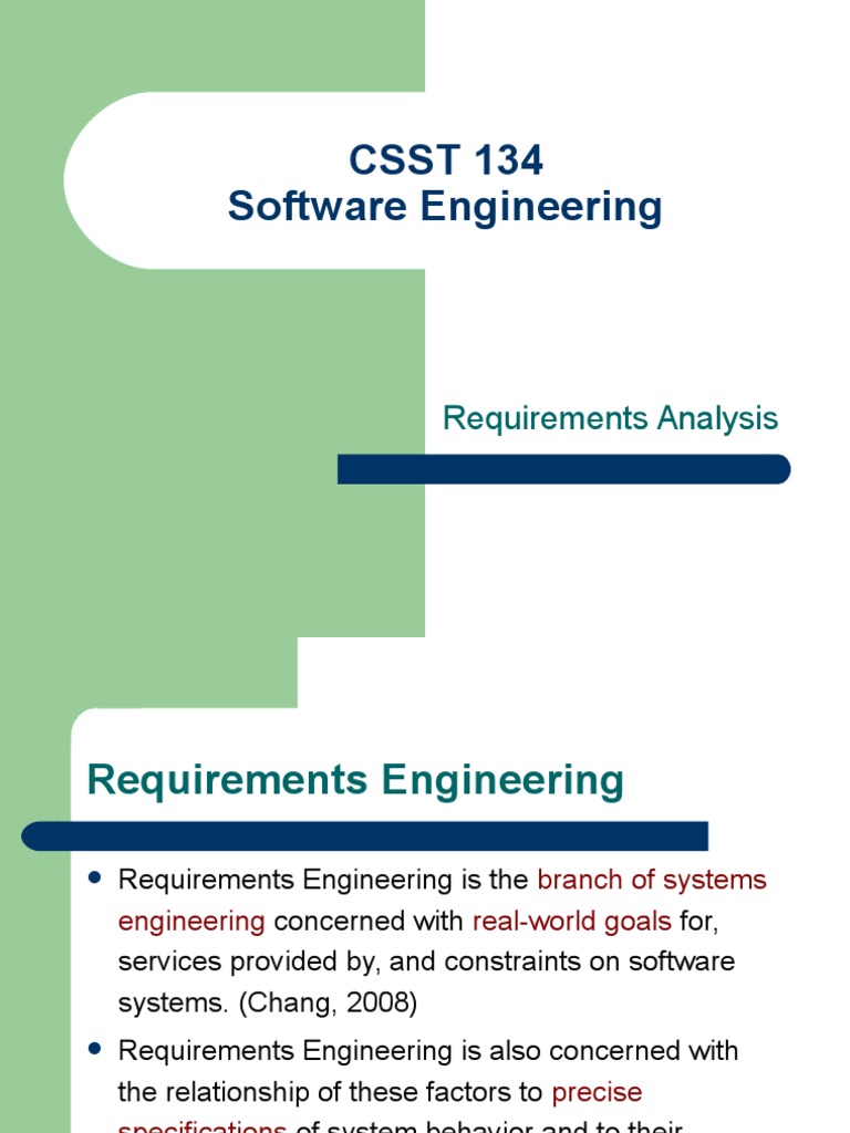 Software Engineering - Lect 06 - Requirements Analysis | PDF | System ...