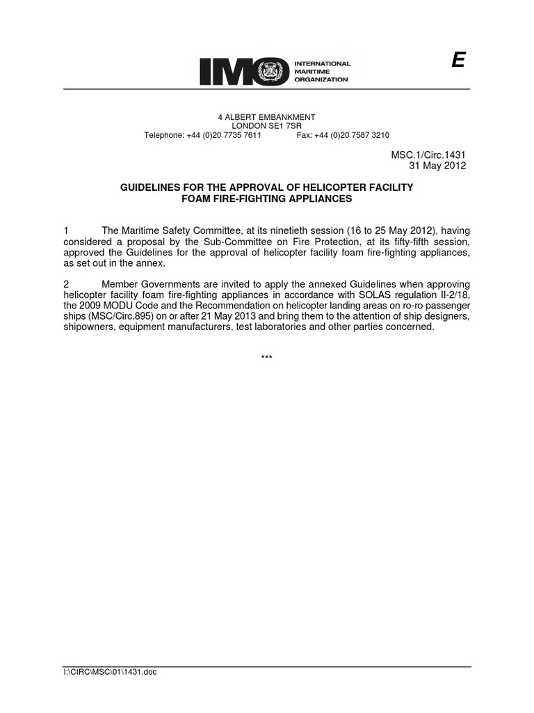 Monitor Design IMO SOLAS Helideck | PDF | Nozzle | Industries